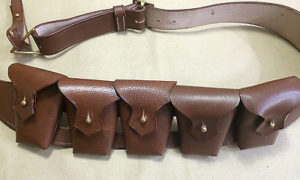 UK 1903 Pattern Leather Cavalry Bandolier - 5 Pocket JAWA COSTUME ...