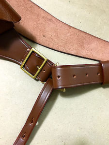 RIGHT SHOULDER UK 1903 Pattern Leather Cavalry Bandolier - 5 Pocket ...