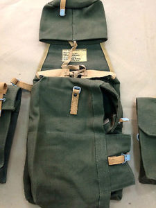 GERMAN WWII ENGINEER ASSAULT PACK - BACKPACK WITH SIDE POUCHES - 3 PCS ...