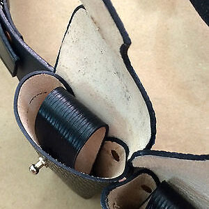 UK 1903 Pattern Leather Cavalry Bandolier - BLACK - Allmadeups