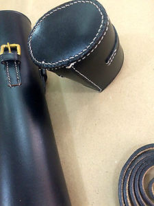 WWII GERMAN LEATHER SNIPER SCOPE CASE - BLACK - Allmadeups