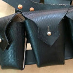 UK 1903 Pattern Leather Cavalry Bandolier - BLACK - Allmadeups