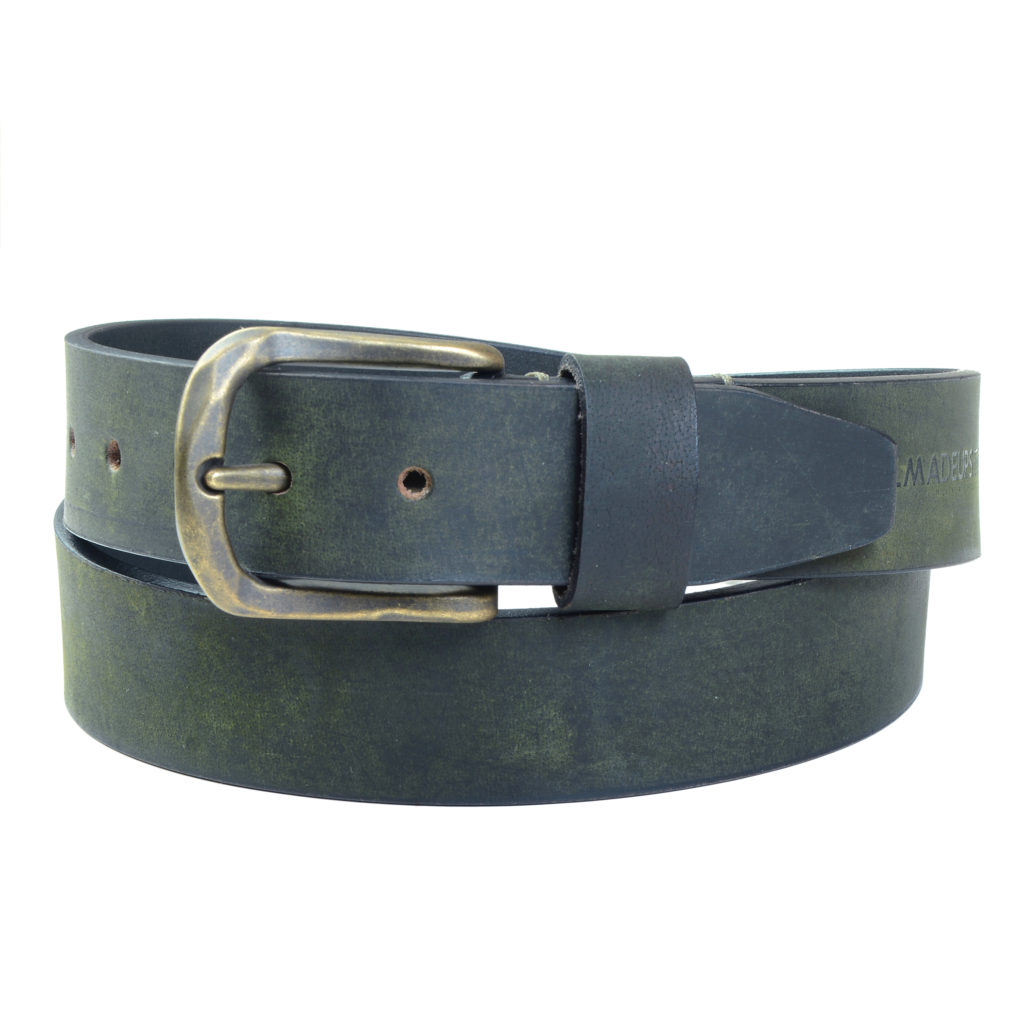 ROBUST ALASKA OLIVE LEATHER BELT - Allmadeups